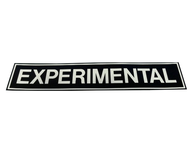 Experimental Placard - 1 X 5 | Aircraft Spruce