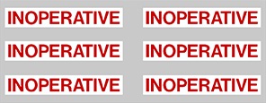 Inoperative Placard | Aircraft Spruce