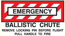 Ballistic Chute Decal | Aircraft Spruce