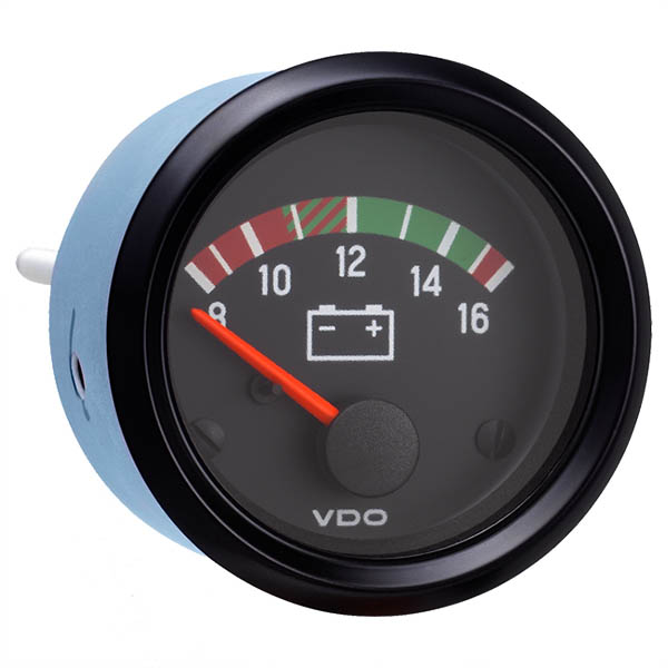 VDO Voltmeter With .250 Spade - 12V | Aircraft Spruce