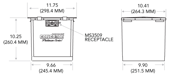 Concorde RG-380E/40LH Aircraft Batteries | Aircraft Spruce