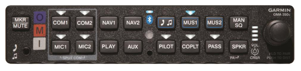 Garmin GMA 350C Digital Audio Panel With Bluetooth | Aircraft Spruce