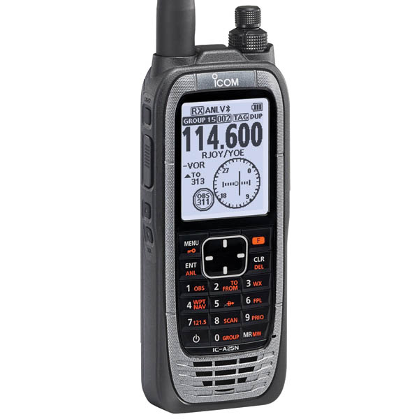 Icom A25N VHF Air Band Nav / COM / GPS Handheld Radio With Bluetooth ...