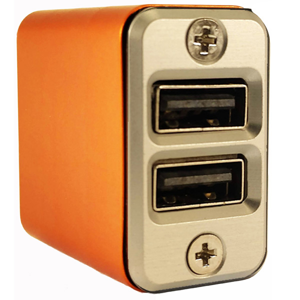 SPT Dual USB Smart Charge Clear Annodized Face Plate | Aircraft Spruce