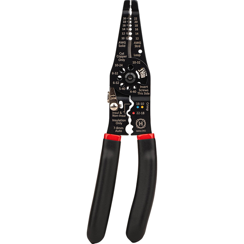 Multi-Purpose 8-in-1 Wire Stripper, Cutter, And Crimper With Padded ...