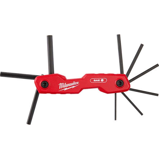Milwaukee 9-Key Folding Hex Key Set - SAE | Aircraft Spruce