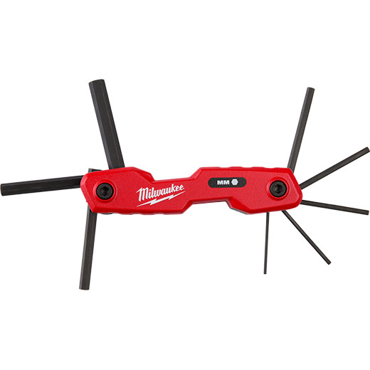 Milwaukee 8-Key Folding Hex Key Set - Metric | Aircraft Spruce