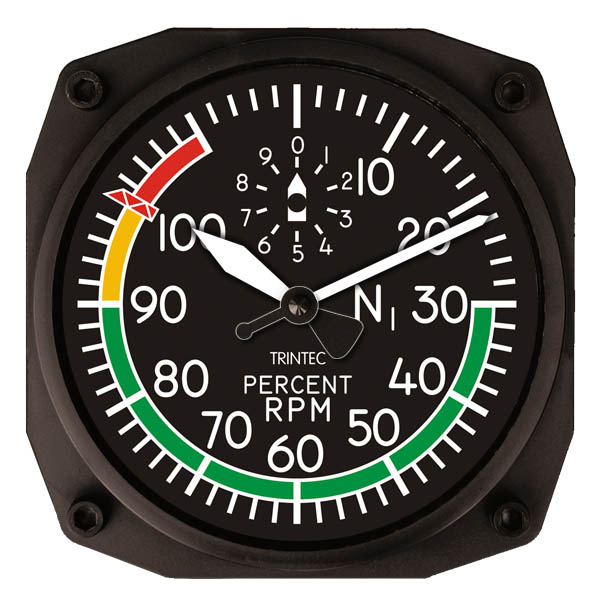 Trintec 6" Tachometer Rpm Wall Clock | Aircraft Spruce