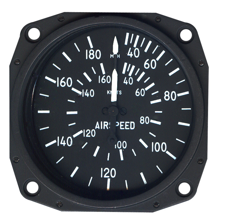 Falcon Dual Dial Airspeed Indicator 30-180 mph / 30-160 Knots ...