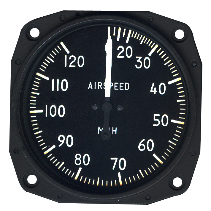 Falcon Airspeed Indicator 0-120 mph With Pitot Kit | Aircraft Spruce