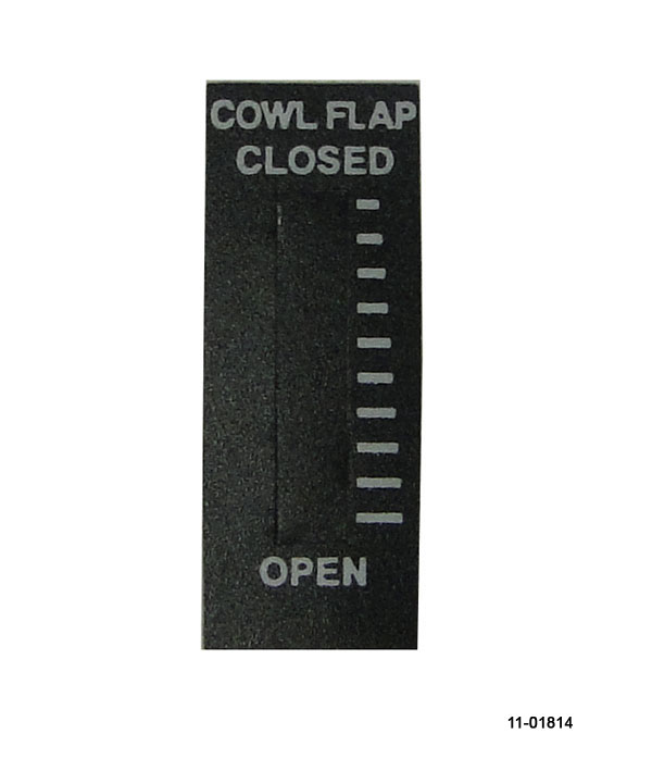 Rac Cowl Flap Label Large For R2S Rocker Switch | Aircraft Spruce