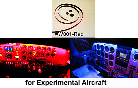 Flexible LED Instrument Lights - Single Color -12V Red | Aircraft Spruce