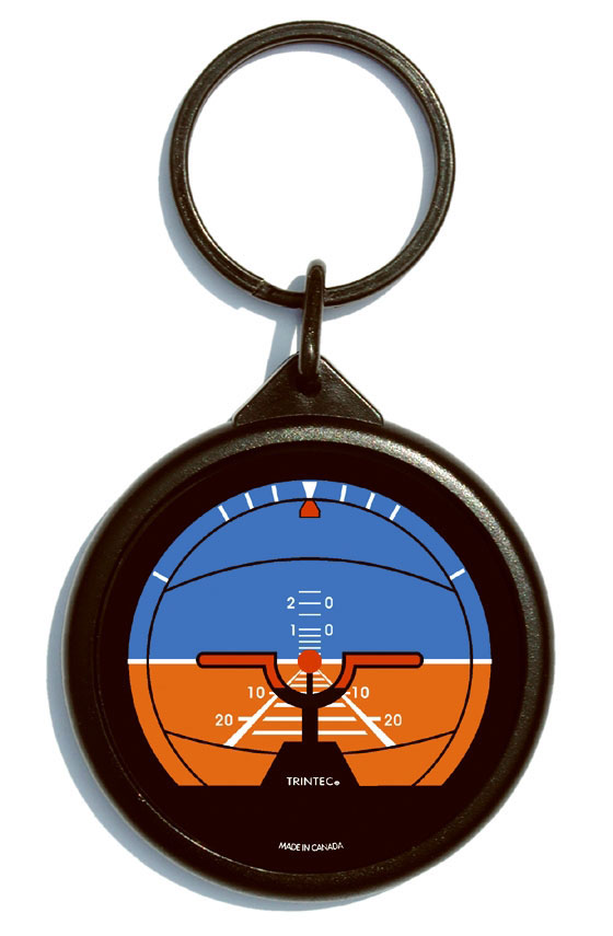 Trintec Round Artificial Horizon Key Chain | Aircraft Spruce