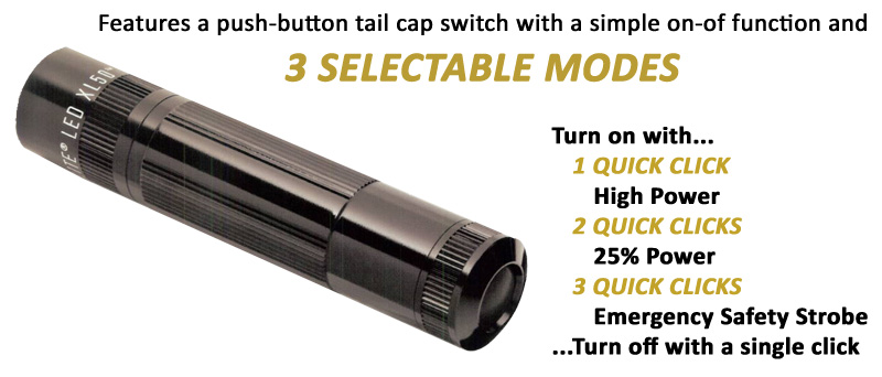 Maglite XL50 LED Flashlight Black | Aircraft Spruce