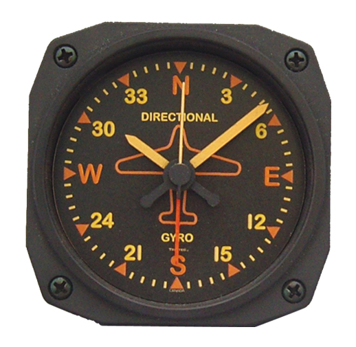 Directional Gyro Vintage Alarm Clock | Aircraft Spruce