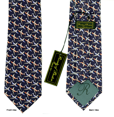 Aviation Print Tie Navy / Jets | Aircraft Spruce