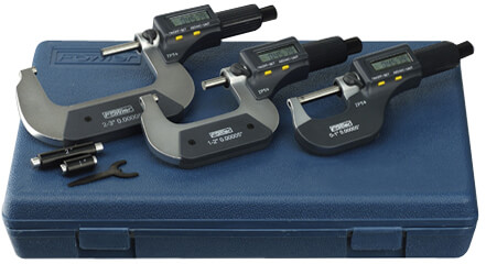 Fowler Electronic Outside Micrometer Set 0 - 3 | Aircraft Spruce