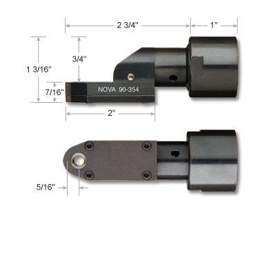 Nova® 90° Flat Offset Compact Angle Head with Compact .3 Horsepower Motor | Aircraft Spruce