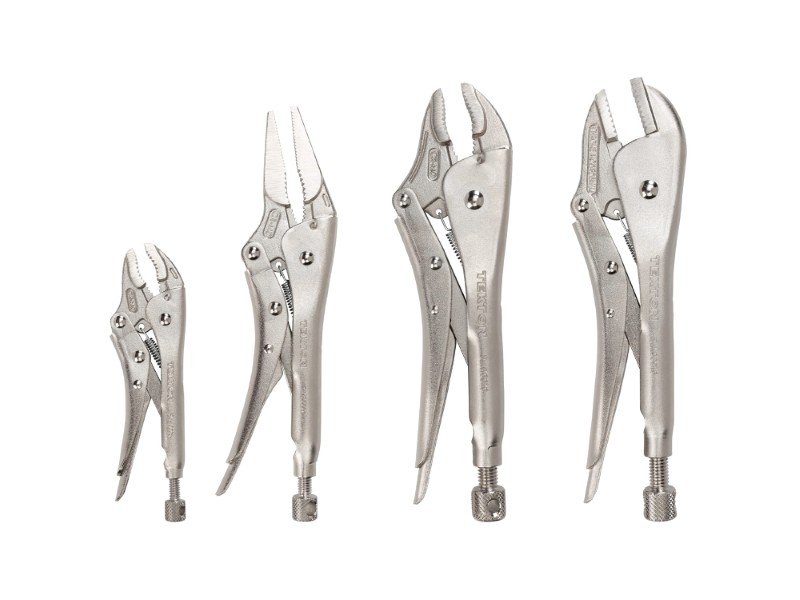 Tekton Locking Pliers Set, 4-Piece (Straight Jaw, Curved Jaw, Long Nose ...