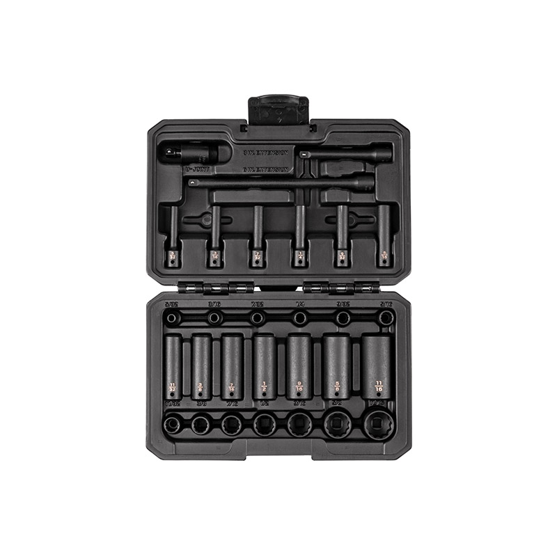 Tekton 1/4 Inch Drive 12-Point Impact Socket Set with Case - 29-Piece ...