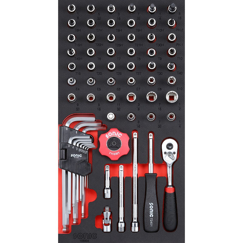 Sonic Tools Small SFS SAE Bit Socket Set 1/4 Inch - 63 Piece | Aircraft ...