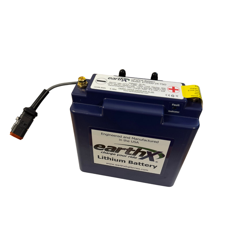 EarthX ETX400-24-TSO Lithium Aircraft Backup Battery - FAA Approved ...