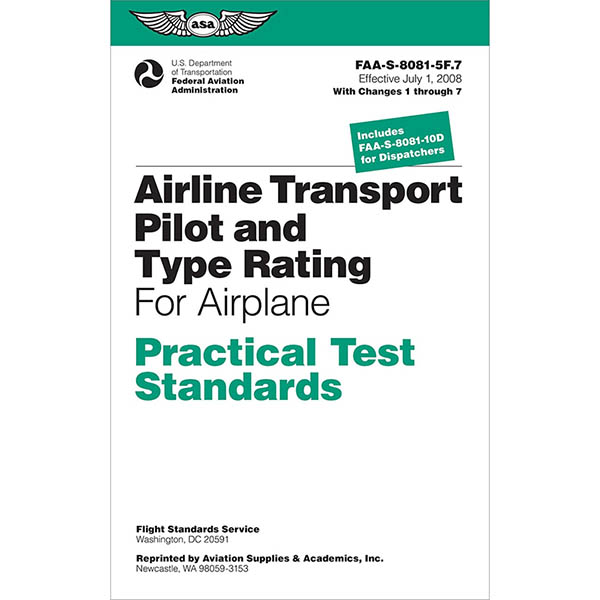 ASA Practical Test Standards: Airline Transport Pilot & Type Rating ...