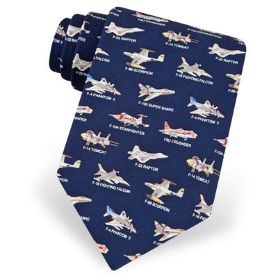 American Fighter Jet Navy Tie | Aircraft Spruce