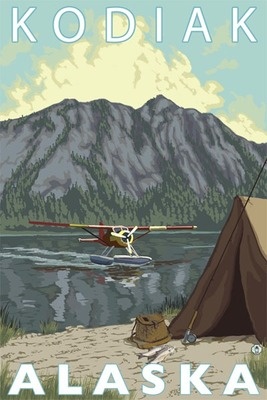 Kodiak Alaska - Bush Plane Fishing Postcard | Aircraft Spruce