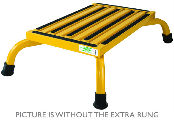 Aviation Step With Extra Rung - 6 Inch - Yellow | Aircraft Spruce
