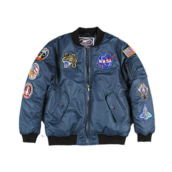Space Shuttle Adult Jacket Blue 8 Patch | Aircraft Spruce