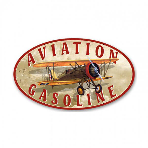 Aviation Gasoline Metal Sign | Aircraft Spruce