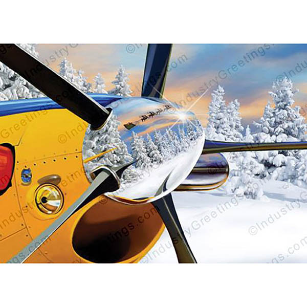 Ag Aviation Reflection Christmas Card - 10 Pack | Aircraft Spruce