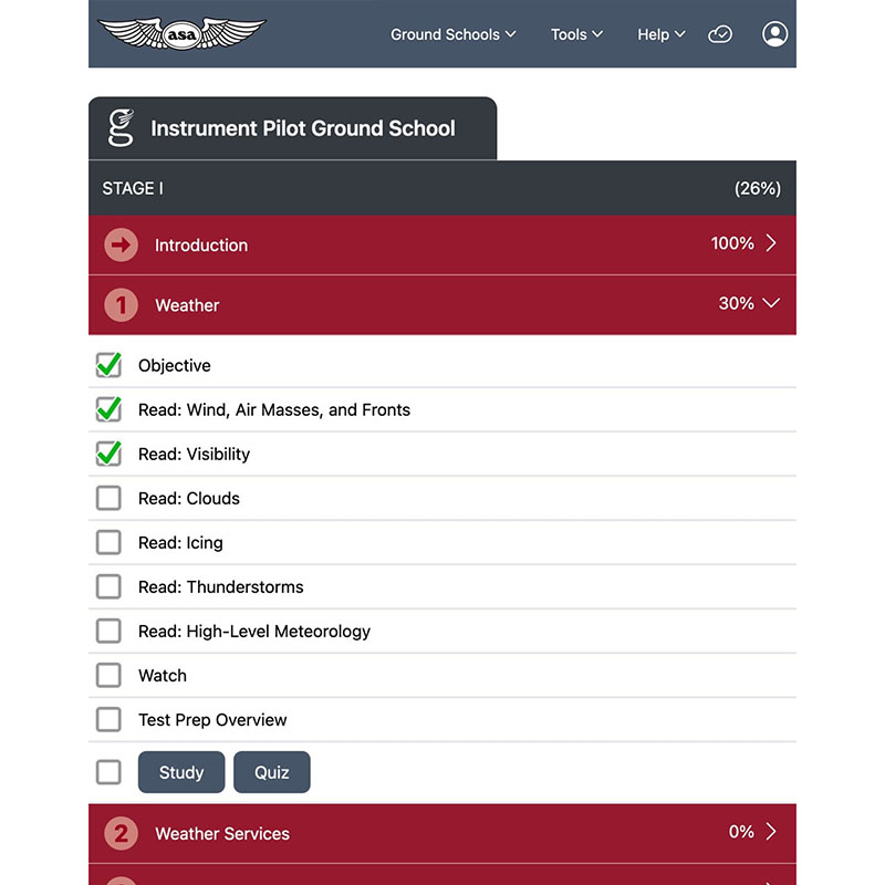 ASA Instrument Pilot Online Ground School (Digital) | Aircraft Spruce