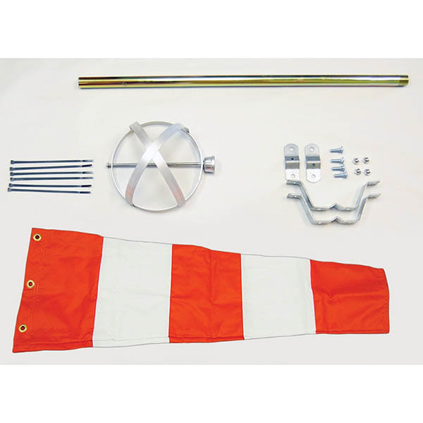 Orange And White Windsock And Frame Kit | Aircraft Spruce
