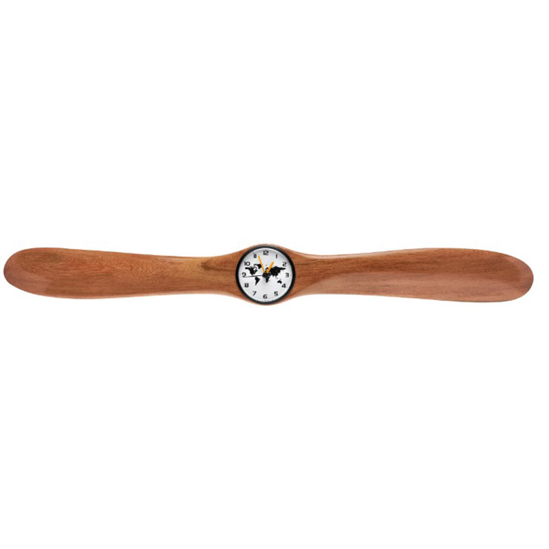 Propellers Wood Map Clock | Aircraft Spruce