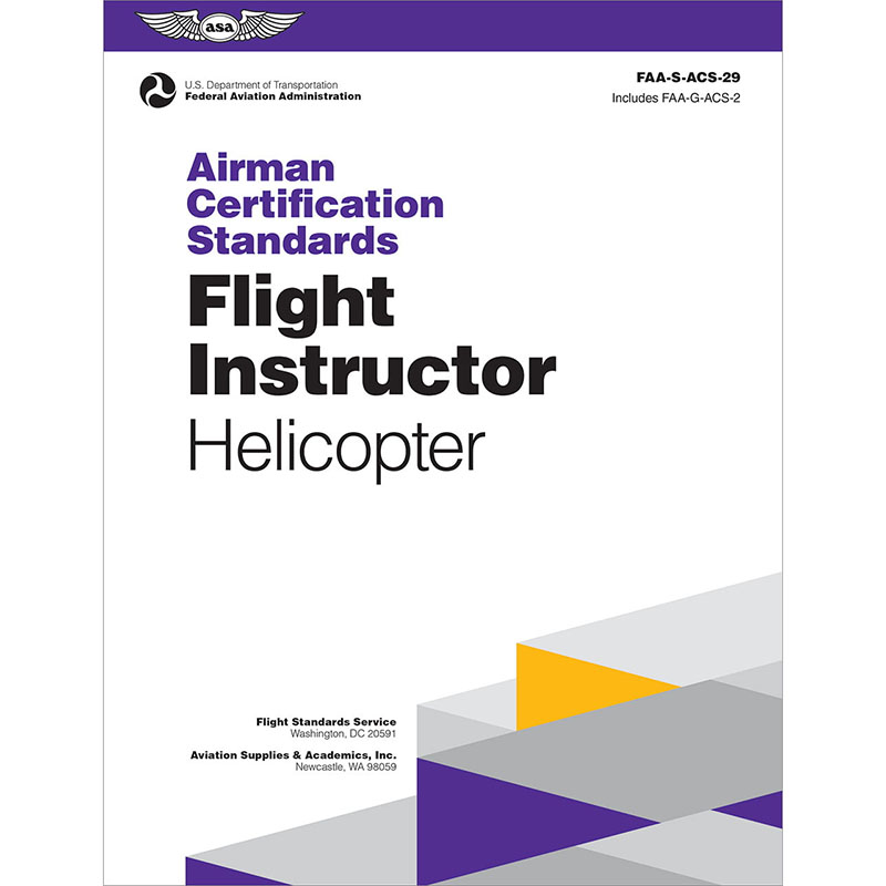 ASA Airman Certification Standards: Flight Instructor Helicopter CFI ...