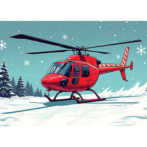 Holiday Helicopter Christmas Card - 10 Pack | Aircraft Spruce