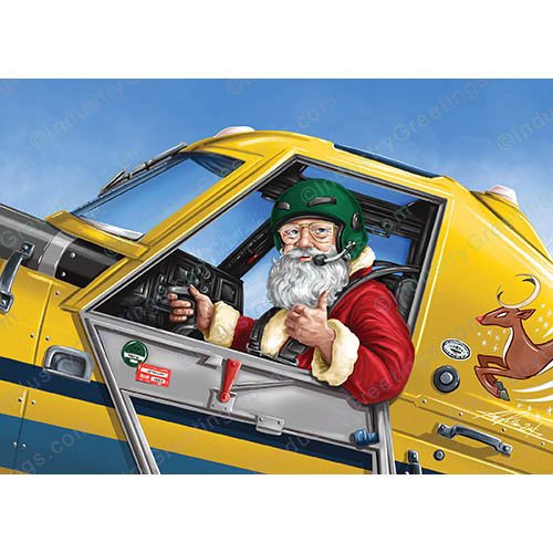Santa Ag Pilot Christmas Card - 10 Pack | Aircraft Spruce