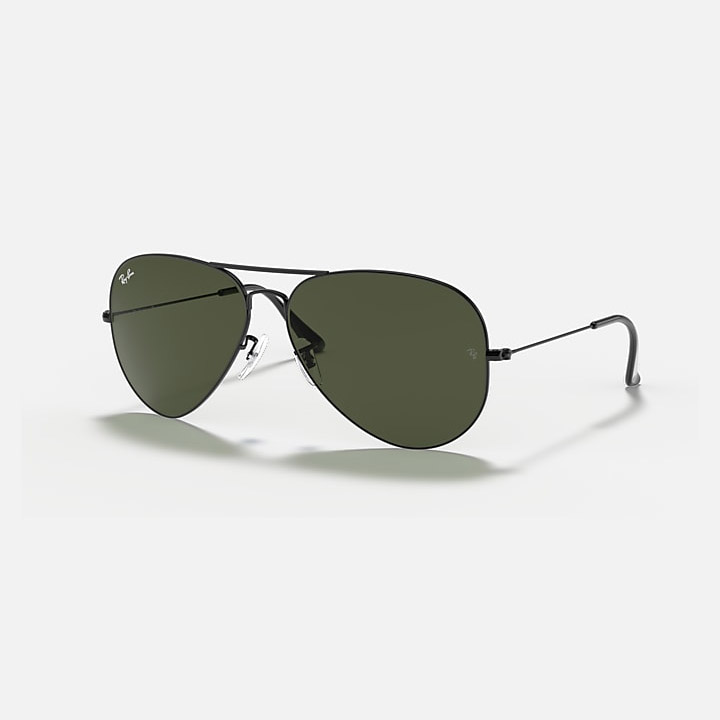 Ray-Ban Aviator Large Metal II Sunglasses Polished Black | Aircraft ...