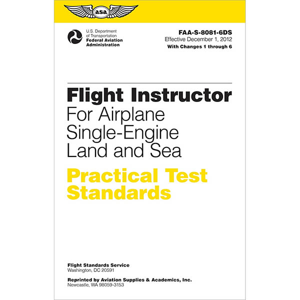 ASA Practical Test Standards: CFI - Single-Engine | Aircraft Spruce