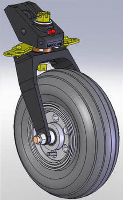 Dual Arm Tail Wheel Assembly 10 Inch Pneumatic 400 Load | Aircraft Spruce