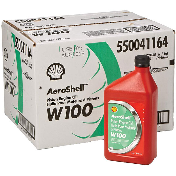 AeroShell Oil W100 SAE 50 Case Of 6 Quarts | Aircraft Spruce