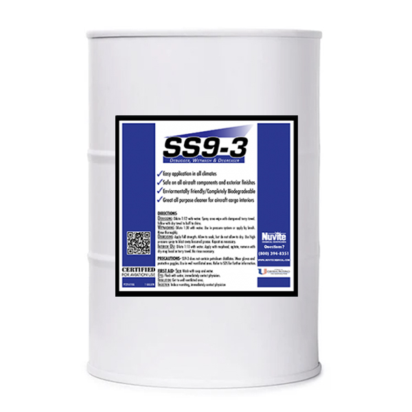 Nuvite SS9-3 Cleaner 55 Gallon Drum | Aircraft Spruce