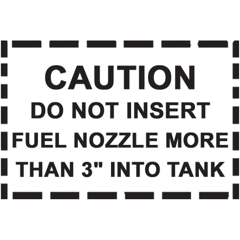 Caution Do Not Insert Fuel Nozzle | Aircraft Spruce