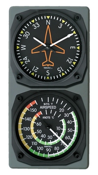 Trintec Directional Gyro Clock/Airspeed Indicator Thermometer ...