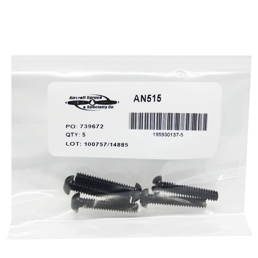 Machine Slotted Screw Round Head Brass (Pack Of 5) | Aircraft Spruce