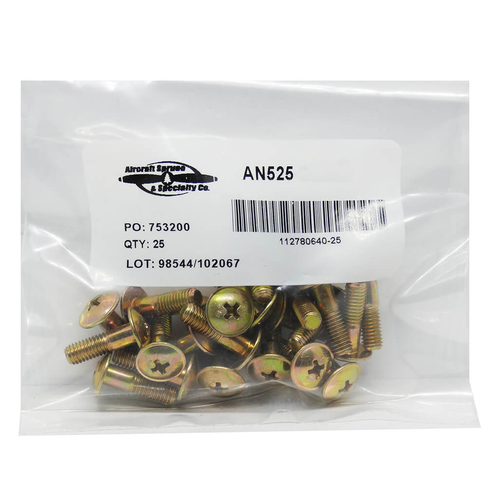 Washer Head Structure Screw 832 X 9/16 AN525-832R9 (Pack Of 25) | Aircraft Spruce