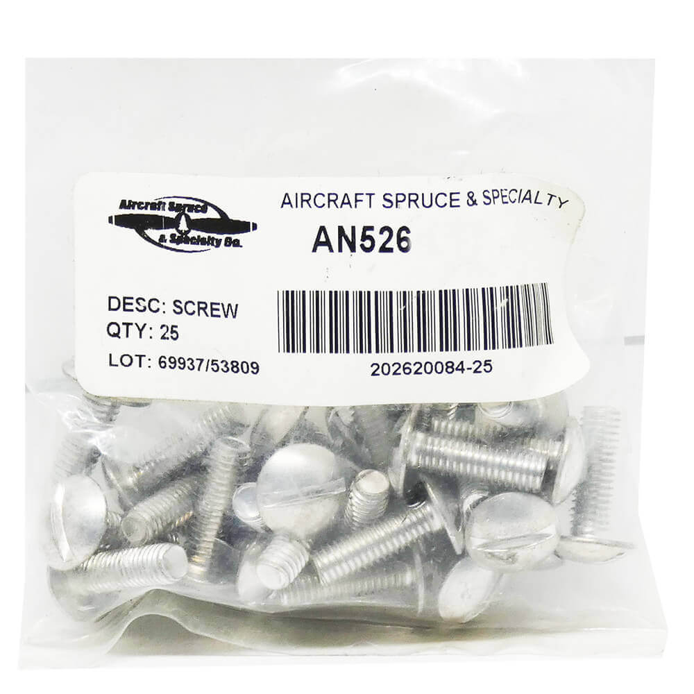 AN526-1032R12 Cadmium Mach Screw (Pack Of 25) | Aircraft Spruce