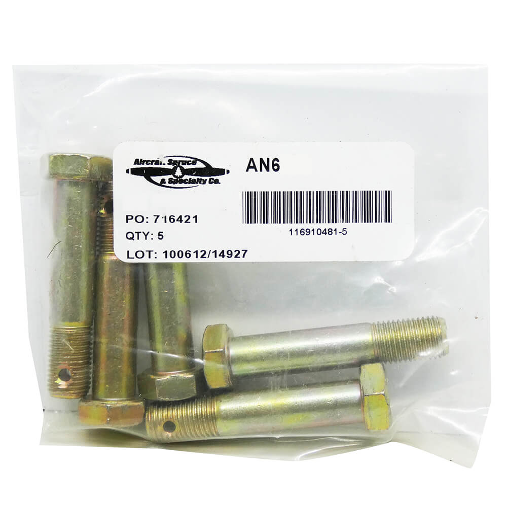 Bolt Undrilled AN6-17A (Pack Of 5) | Aircraft Spruce